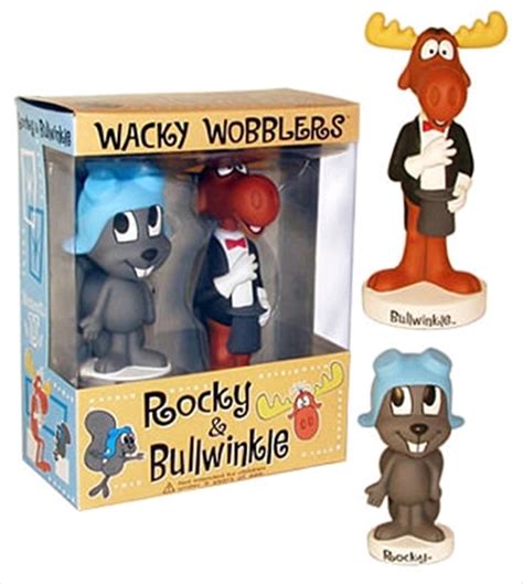 Rocky And Bullwinkle Wacky Wobbler 2 Pack Figurines And Statues Sanity