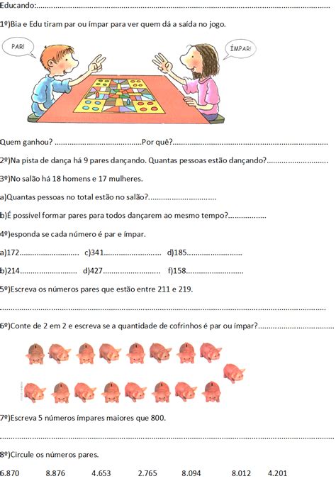 Atividade Impar E Par Binkedu Atividade Impar E Par Binkedu