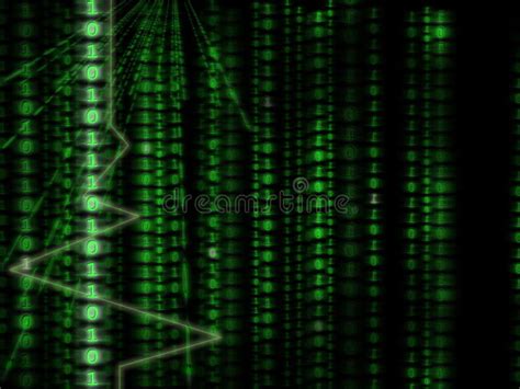 computer background binary code matrix style stock illustration
