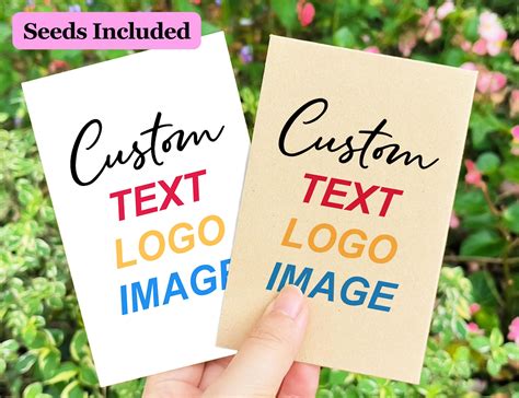 Bulk Custom Seed Packets With Textlogoimagepersonalized Flower Seed