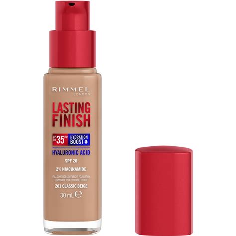 Rimmel London Lasting Finish 35hr Foundation 201 Classic Beige Big W