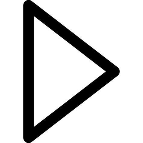 Triangle Right Outline Icon Svg Vector And Png Free Download Uxwing