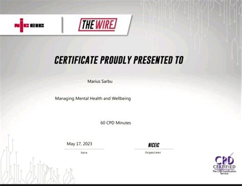 Marius Sarbu On Linkedin Niceic Good Mental Think Cpd