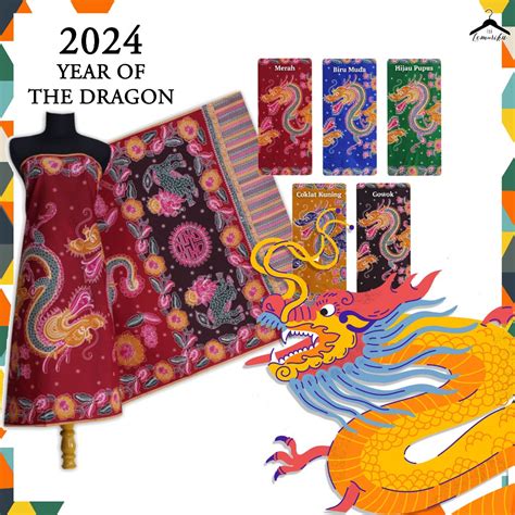 Jual Kain Gendongan Cukin Corak Liong Shio Naga Dragon 2024 Shopee