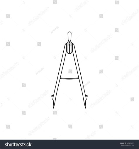 Compass Engineering Outline Black Simple Symbol Stock Illustration 307223555 Shutterstock