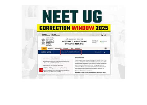Neet Ug Correction Window 2025 Open How To Edit Application Form Last