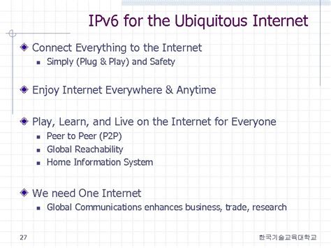 Ubiquitous Networks — 3 — Ipv 6