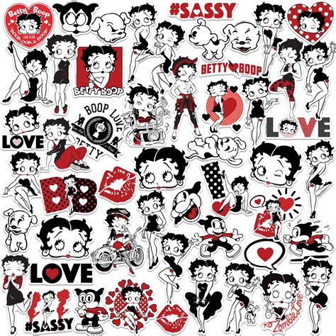 Betty Boop Vinyl Stickers 50 Pack Popfunk