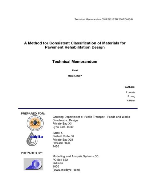 Pdf Unbound Granular Materials Classificationthr14 Classification