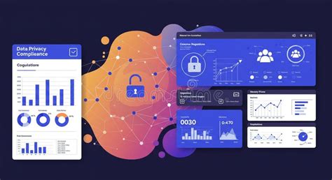 Futuristic Data Analysis Interface With A Focus On Data Privacy