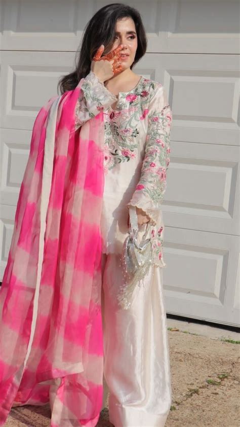 Designer Chinon Pakistani Suit Set With Farshi Salwar And Dupatta