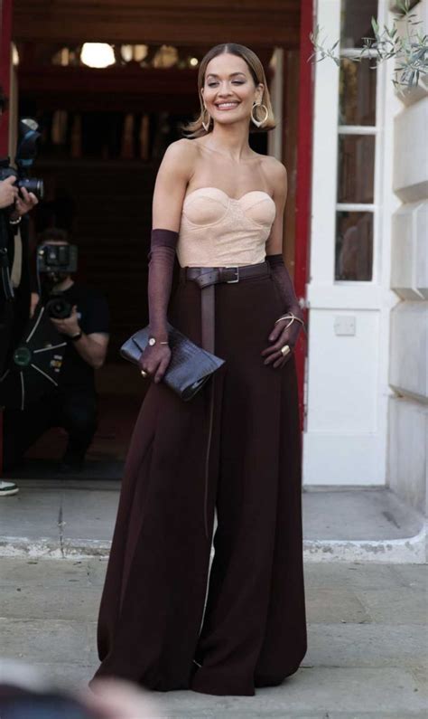 Rita Ora In A Pink Top Attends The Typebea Haircare Launch Event In London 04292024