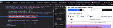 Accessibility Heading Element Has No Descriptive Content Issue Carbon Design System
