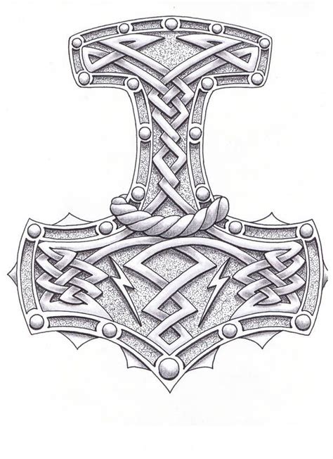 Thor Hammer Tattoo 70 Mjolnir Tattoo Designs For Men Hammer Of Thor
