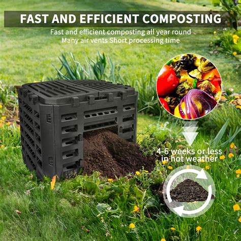 All Season Eco Friendly Kitchen Compost Bin Outdoor Waste Compost 180l
