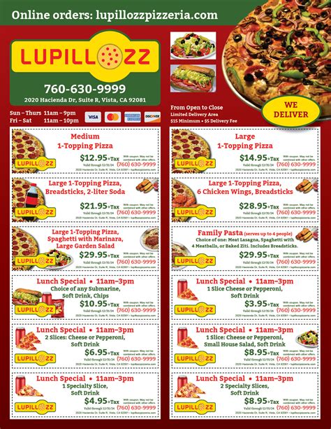 Coupons Lupillozz Pizza