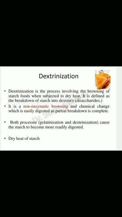 Ll Dextrinization Ll Non Enzymatic Browning Ll Homescience Netjrf2023