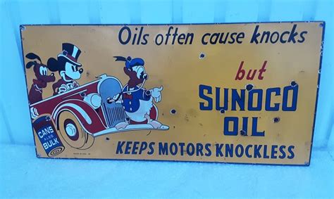 Sunoco Oil Sign 1 Enamel Catawiki