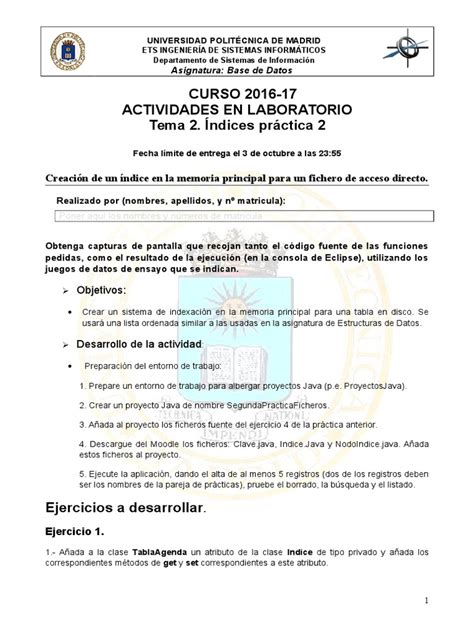 Ejercicio Base De Datos Pdf Archivo De Computadora Java Lenguaje De Programación