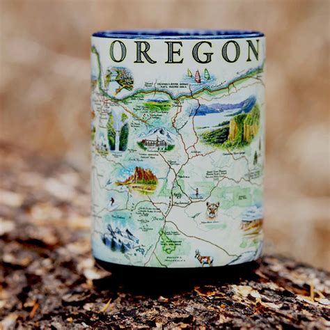 Oregon Map Mug Blue