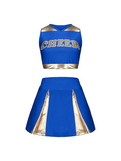 Naughty Cheer Metallic Skirt Set Yomorio