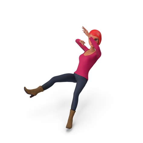 Cartoon Woman Blown Back 3d Object 2298249203 Shutterstock