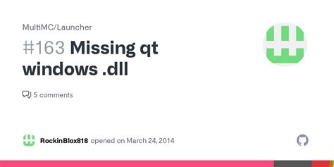 Missing Qt Windows Dll · Issue 163 · Multimclauncher · Github