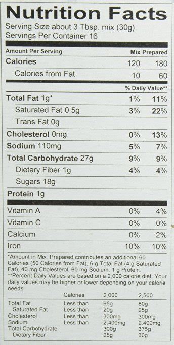 King Arthur Gluten Free Brownie Mix Nutrition Facts Yaswcm