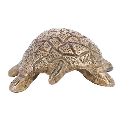 Handmade Golden Brass Turtle Figurine Showpiece