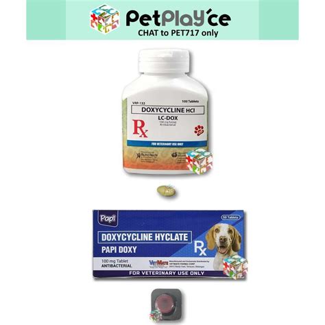 Papi Doxy Lc Dox K9 Doxy Per Tablet 100mg Doxycycline Hyclate