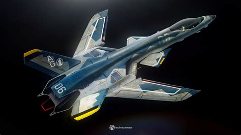 Forward Swept Wing Military Jet Design By Rasmus Poulsen