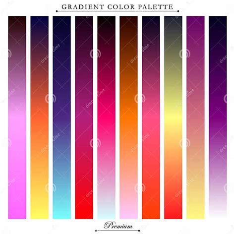 Gradient Color Pallet Vector Example Of Color Trend Guide Stock