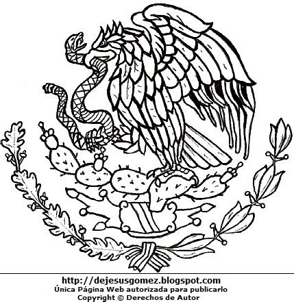 De Jesus GÓmez Dibujos Del Escudo De Mexico Para Colorear Pintar E