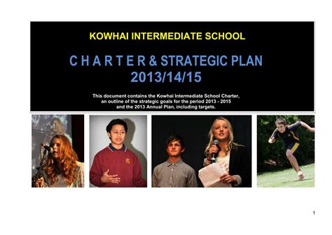 To View The Charter Kowhai Intermediate School