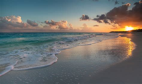 Golden Tide Hd Beach Sunset Wallpaper By G A S 1920x1138 Wallpaper