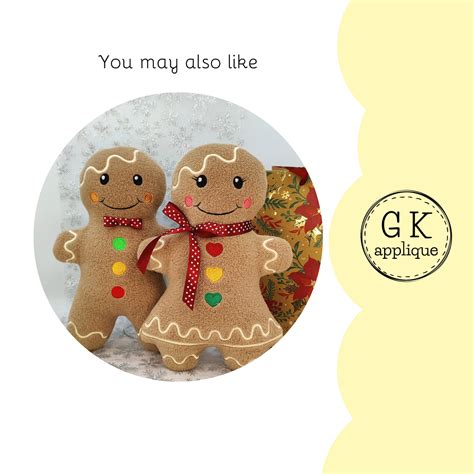 Ith Gingerbread Girl Stuffie Design In The Hoop Plushie Ith Etsy