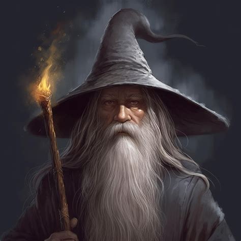 Premium Ai Image An Old Wizard Illustration