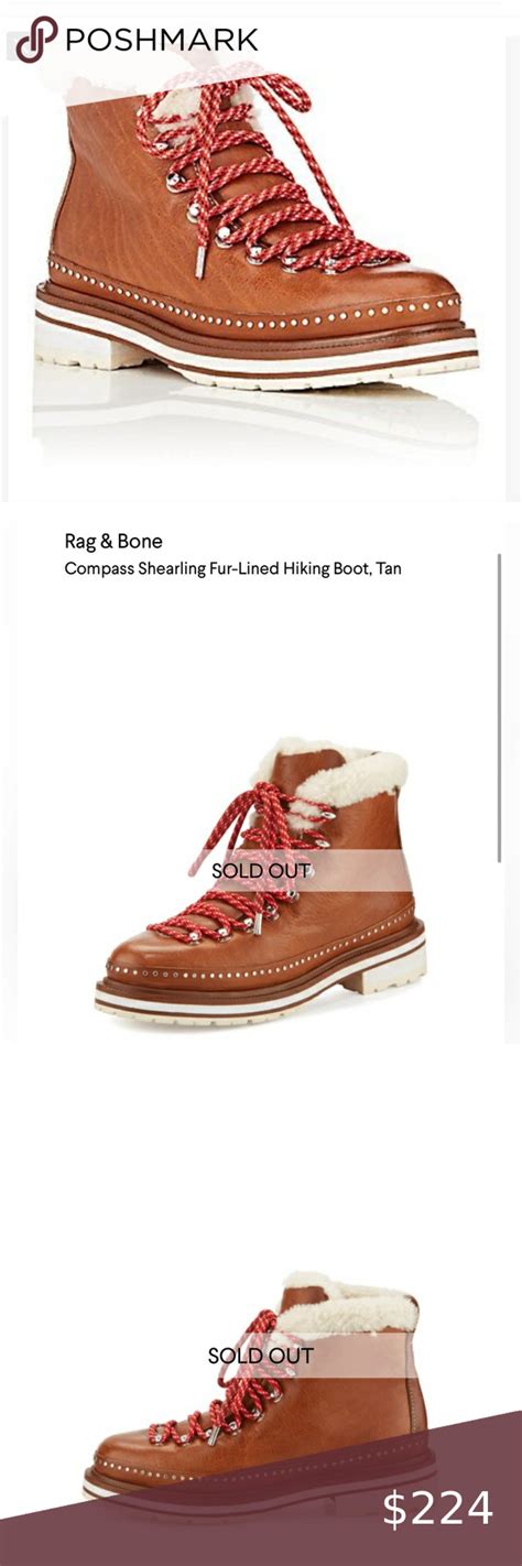 Rag And Bone Compass Shearling Fur Lined Hiking Boot Hiking Boots Boots Shearling