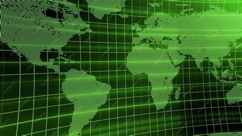 Premium Photo Tv News Tech Background World Map With Gird Line