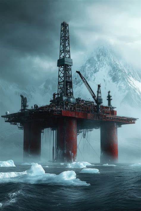 Oil Rig Offshore Stock Image Image Of Structure Ocean 373215569