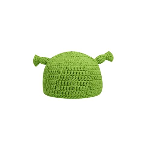 Dropship Knitted Shrek Hats With Ears Cosplay Prop Halloween Cosplay