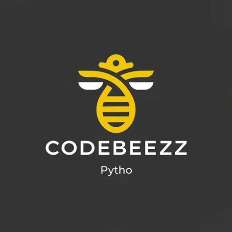 Logo Design For Codebeez Minimalistic Bee And Python Symbol For The