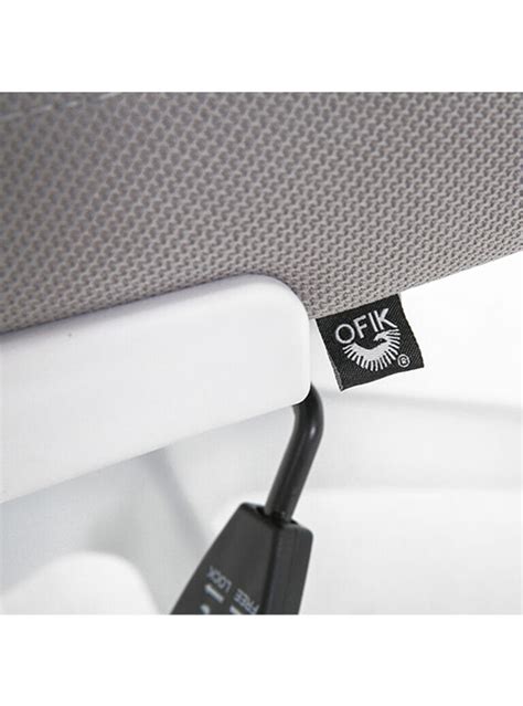 Silla Operativa E107 Mesh Y Tela Color Gris Estructura Blanca