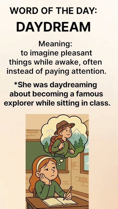 Daydream Meaning And Example Improve Your English Vocabulary Youtube