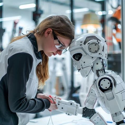 Free Robot Human Interaction Image Download At Stockcake