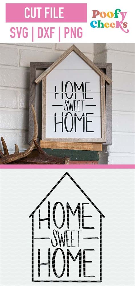 Home Sweet Home Cut File Free Svg Dxf Png Sweet Home Silhouette