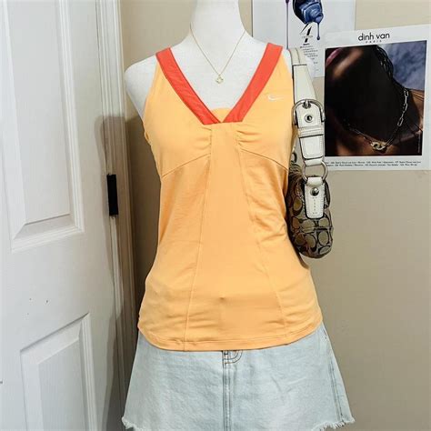 Nike Sherbet Orange Workout Exercise Tank Top Size Depop
