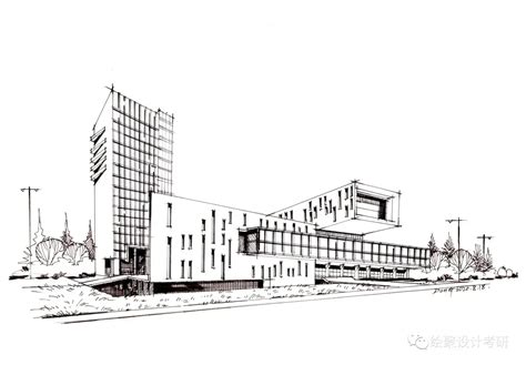 手绘素材 送你50张建筑手绘图 知乎