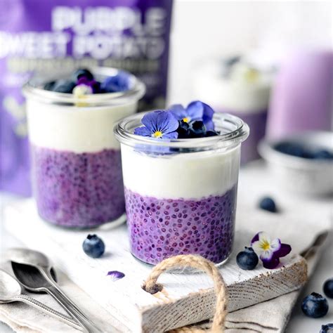 Purple Sweet Potato Oat Milk Chia Pudding Recipe Sweet Potato