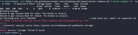 Docker Compose Not Working On Windows · Issue 851 · Linkedpipesetl